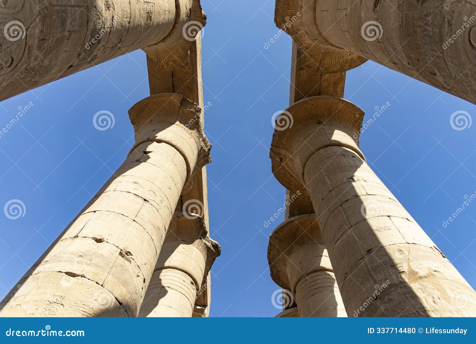 Shadows of Papyrus: a Forest of Columns at Luxor Stock Photo - Image of ...