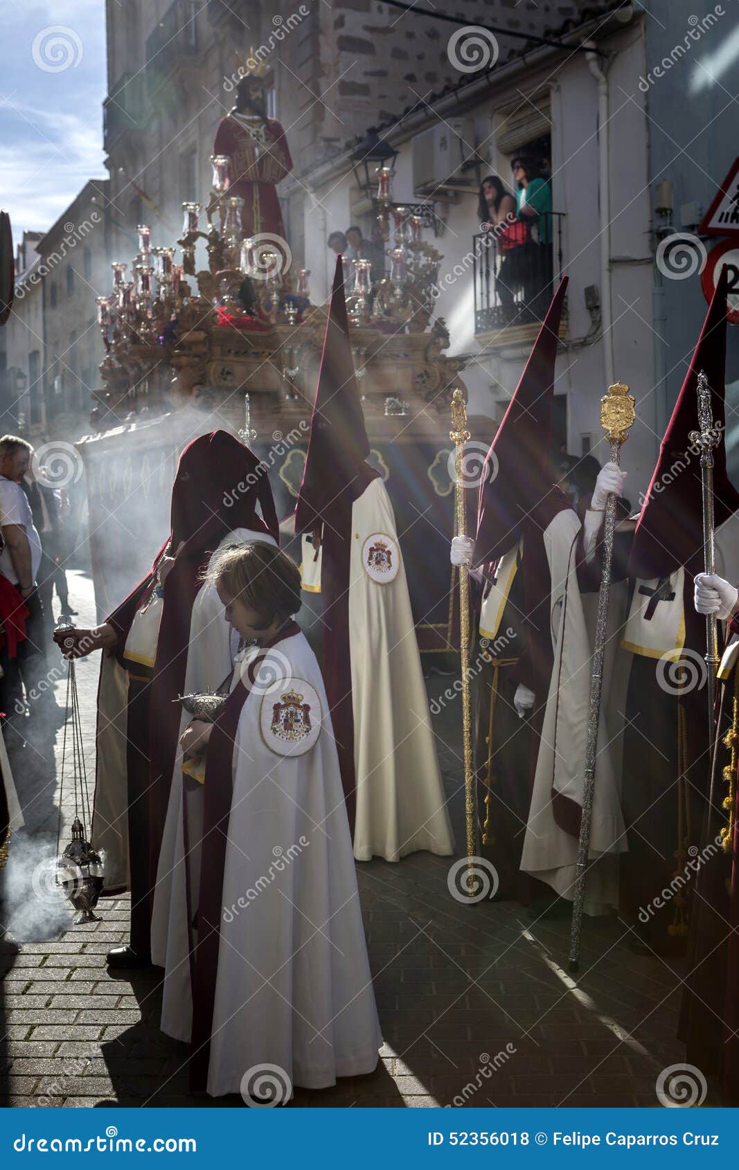 Shadows of Penitents on Holy Week Procession Editorial Stock Photo ...