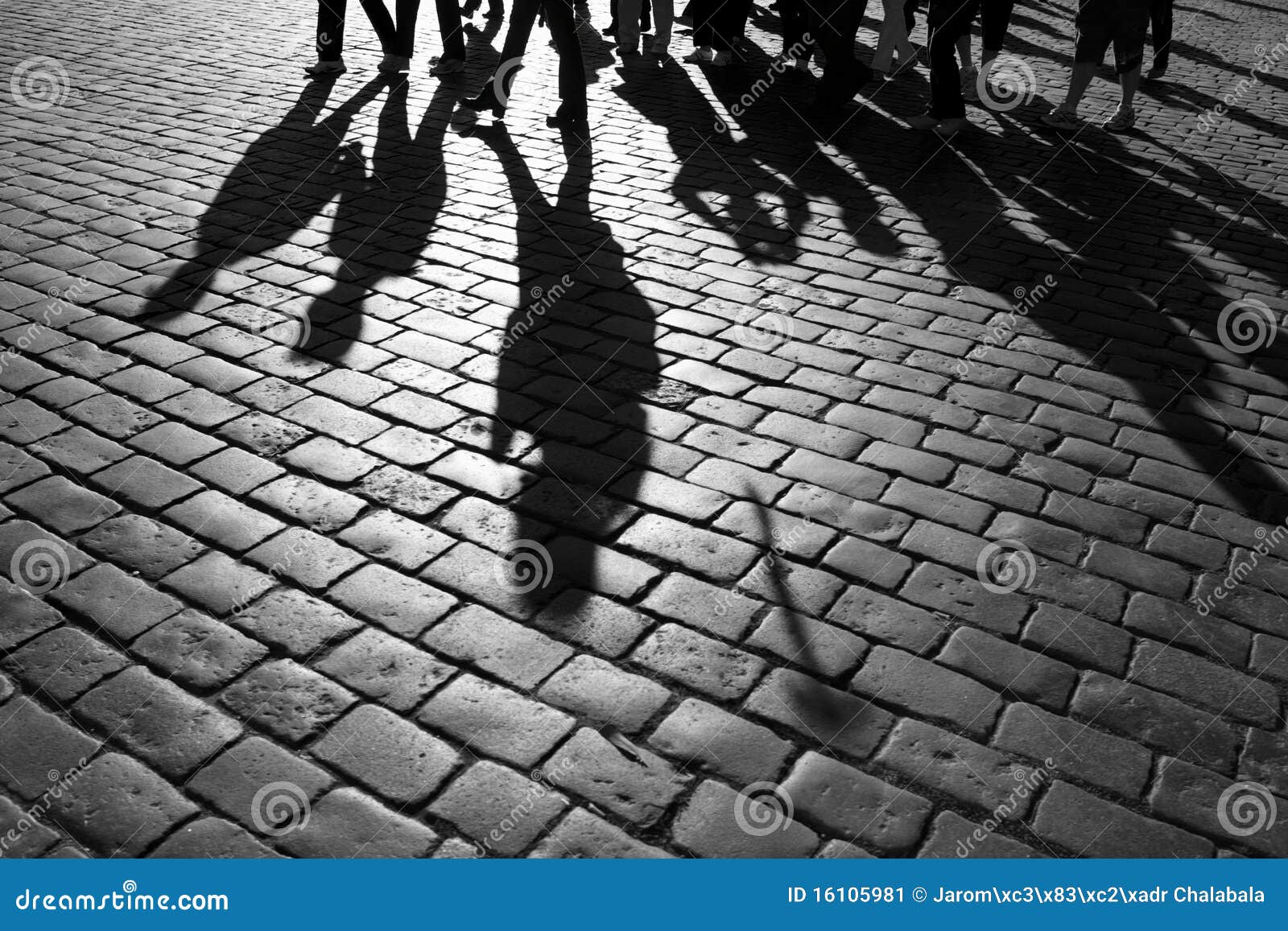 Shadows of people stock image. Image of city, outdoors - 16105981