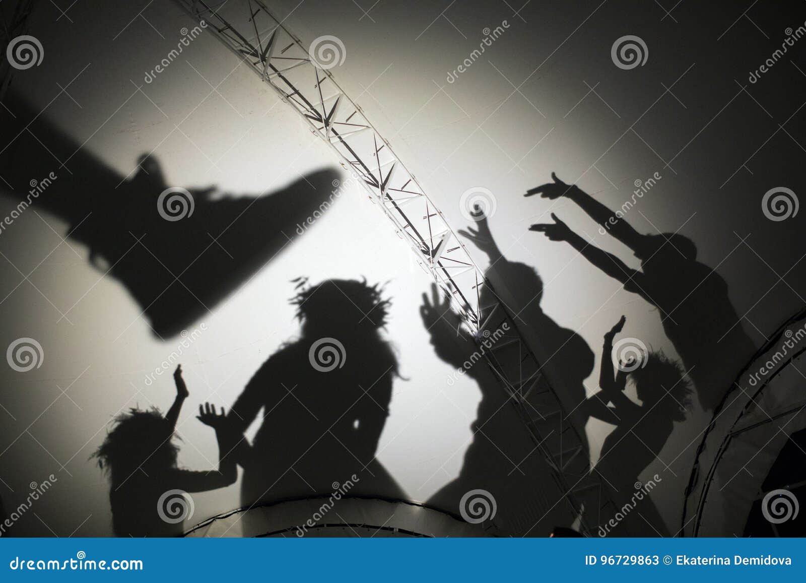 Shadows of People Playing in Scene Stock Image - Image of people ...