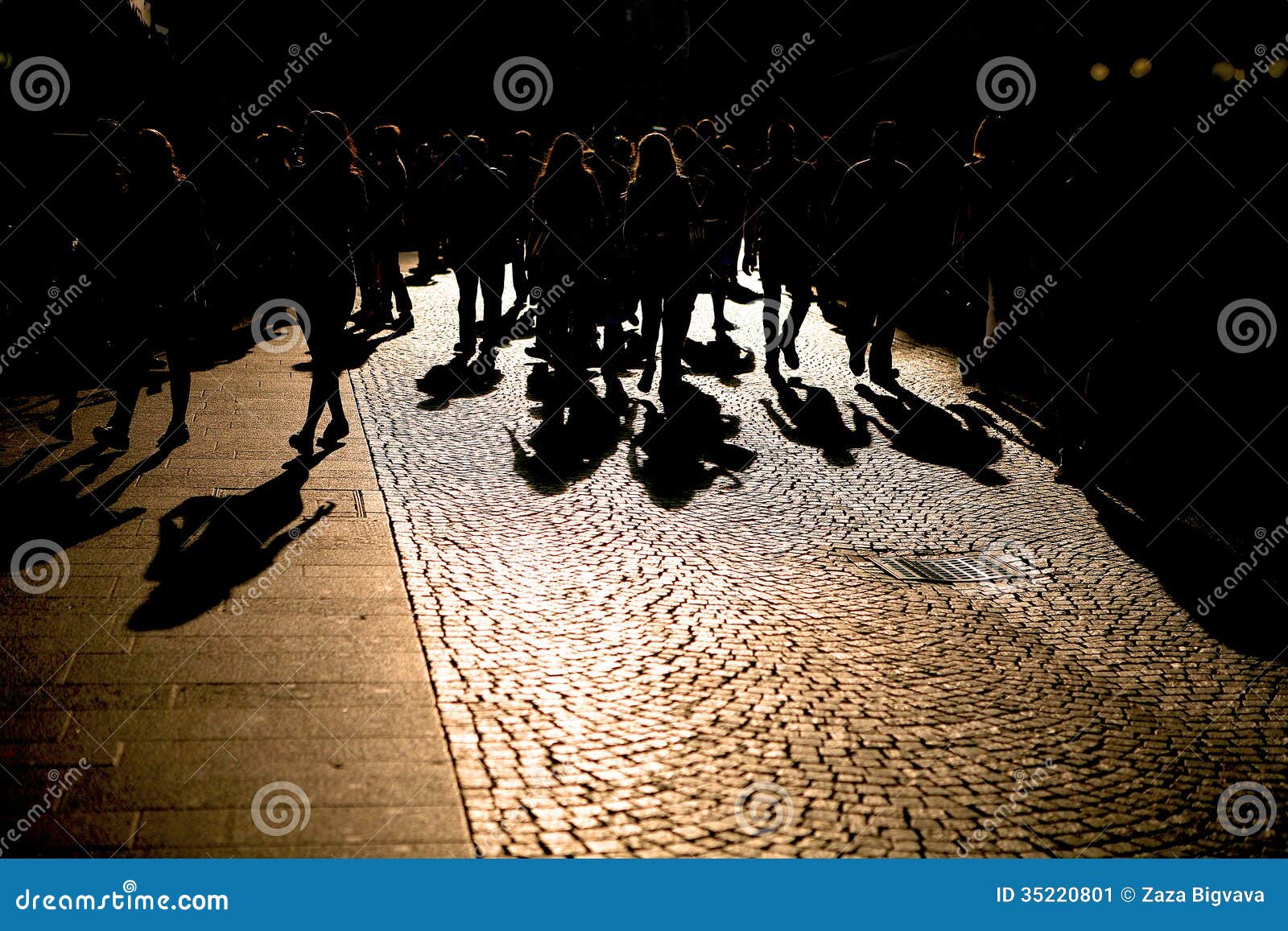 Shadows of People in the Street Stock Image - Image of activity ...