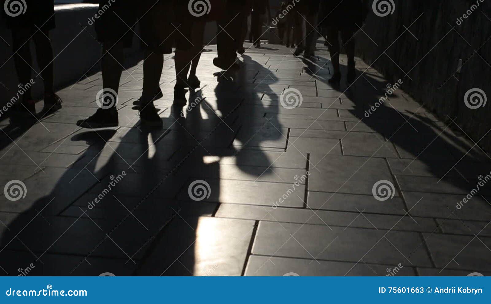 Shadows People Walking City Street Procession Stock Footage & Videos ...