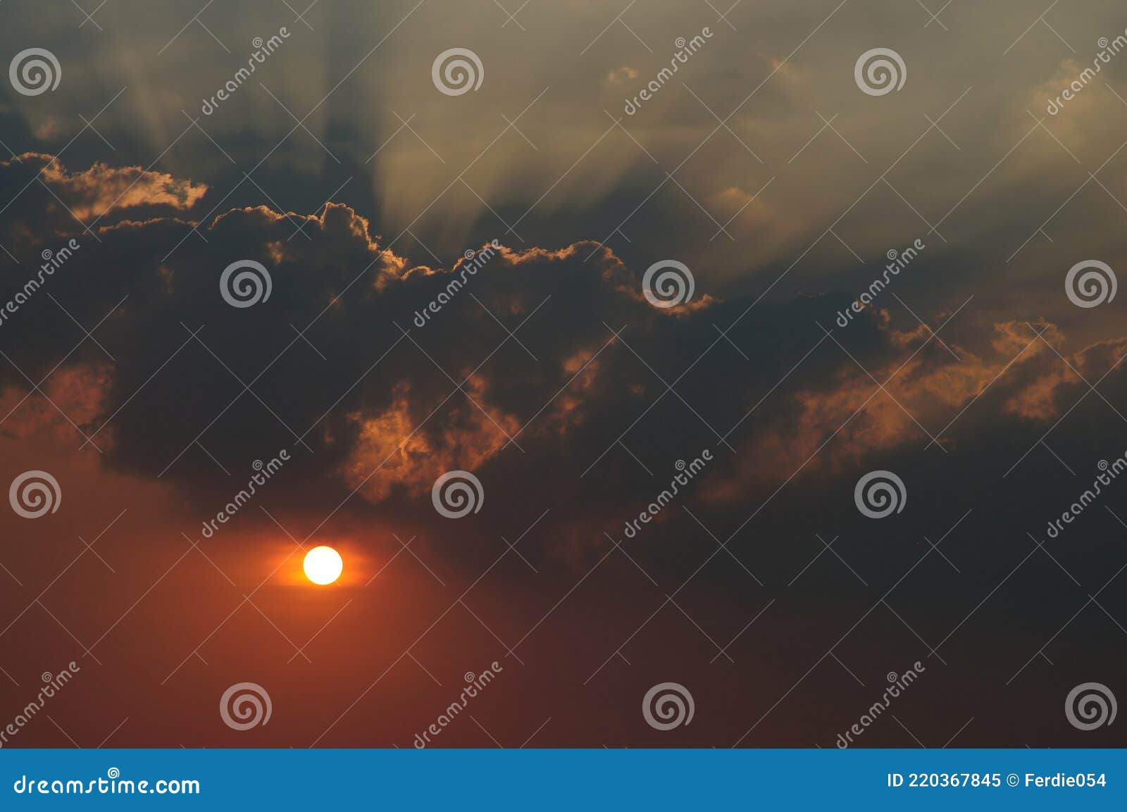 Shadows in the Sky stock image. Image of sunset, weather - 220367845