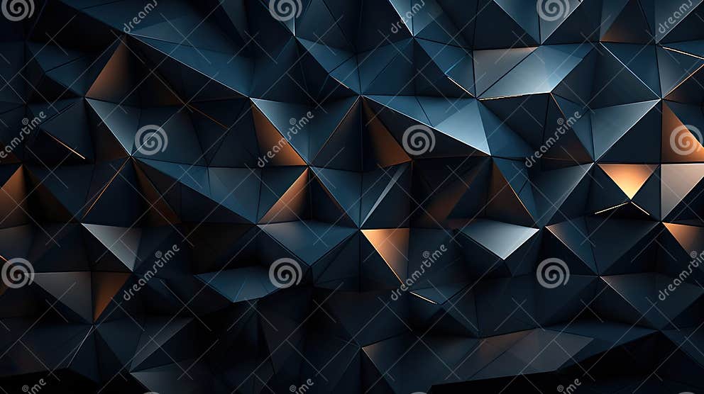 Shadows Triangle Pattern Dark Stock Illustration - Illustration of ...