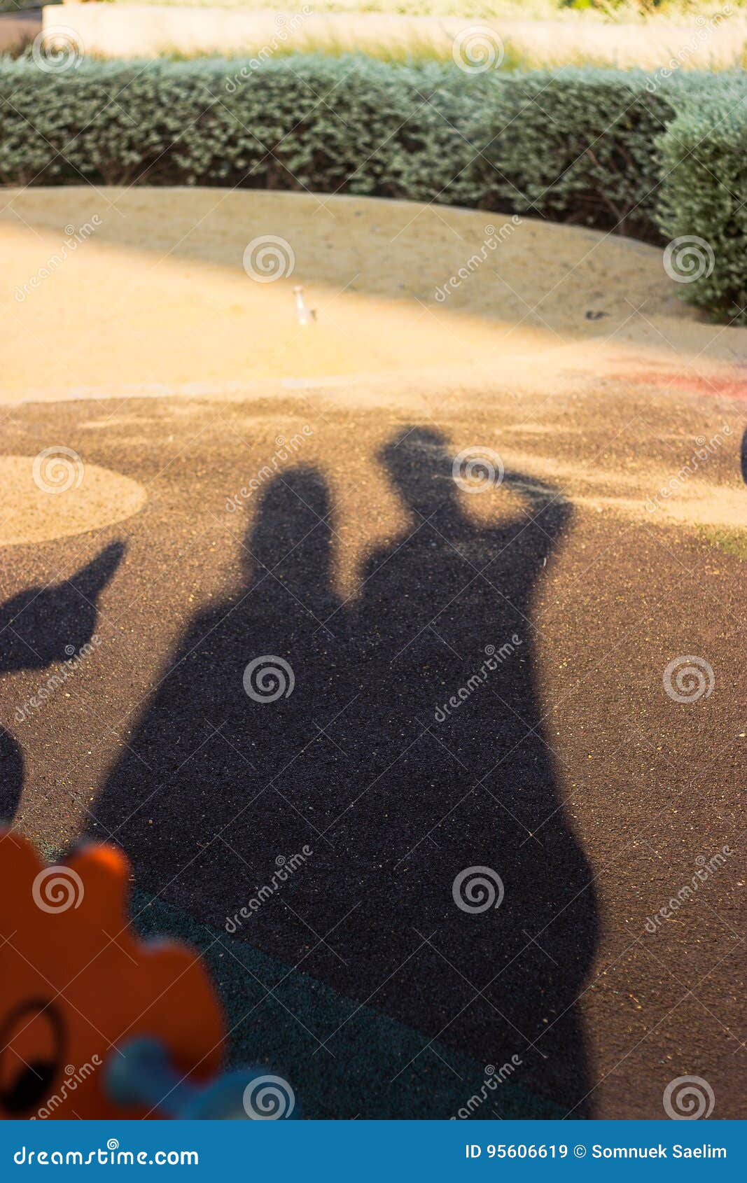 Shadows of Twins People Holding Hands in the Garden Stock Image - Image ...
