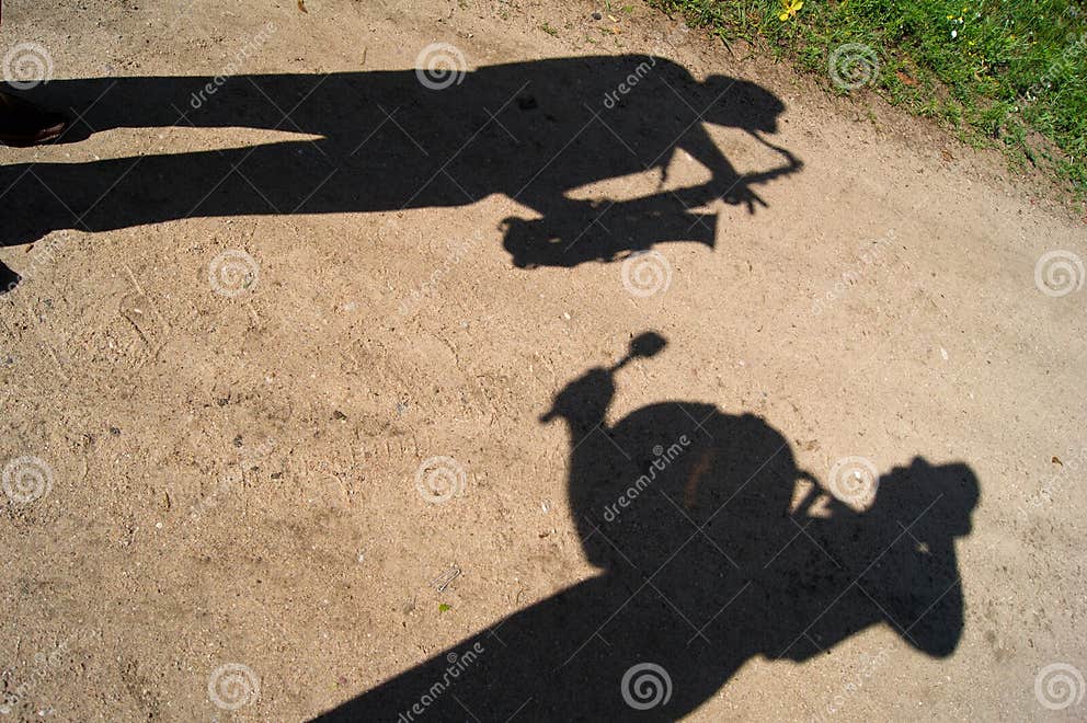 Shadows of two musicians stock image. Image of understanding - 32777523