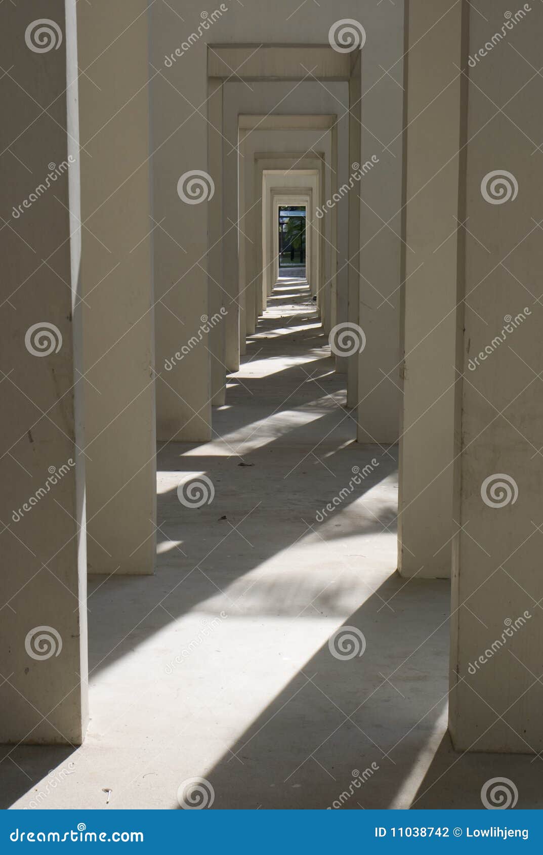 Shadows in a walkway stock photo. Image of empty, development - 11038742