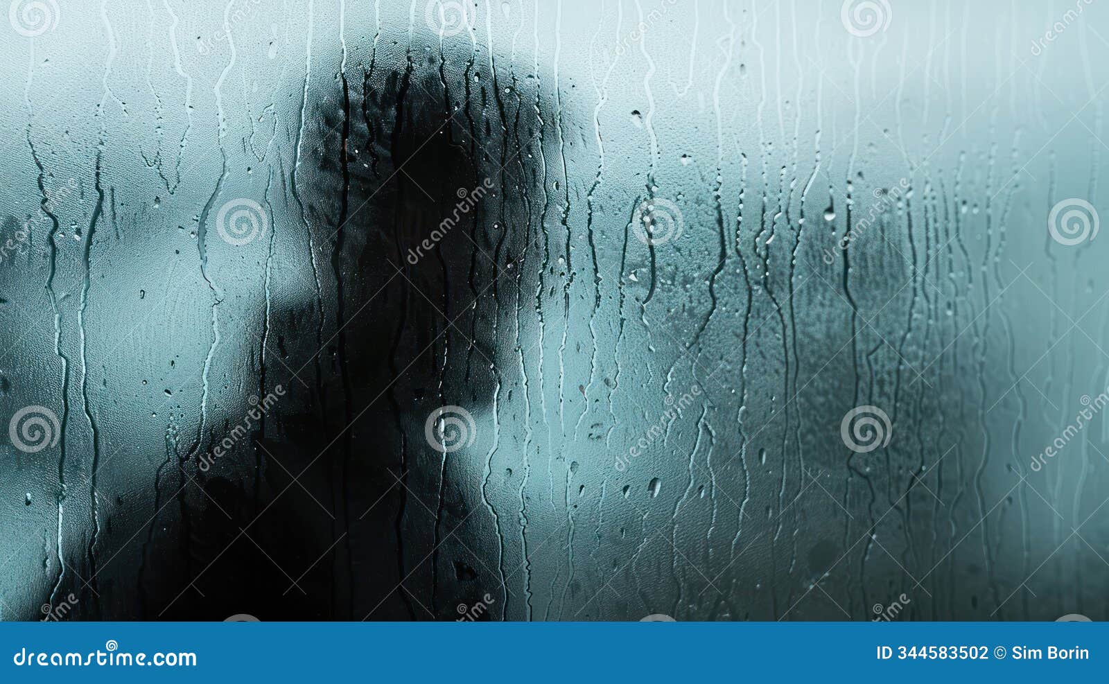 Shadowy Figure Behind a Frosted Stock Illustration - Illustration of ...