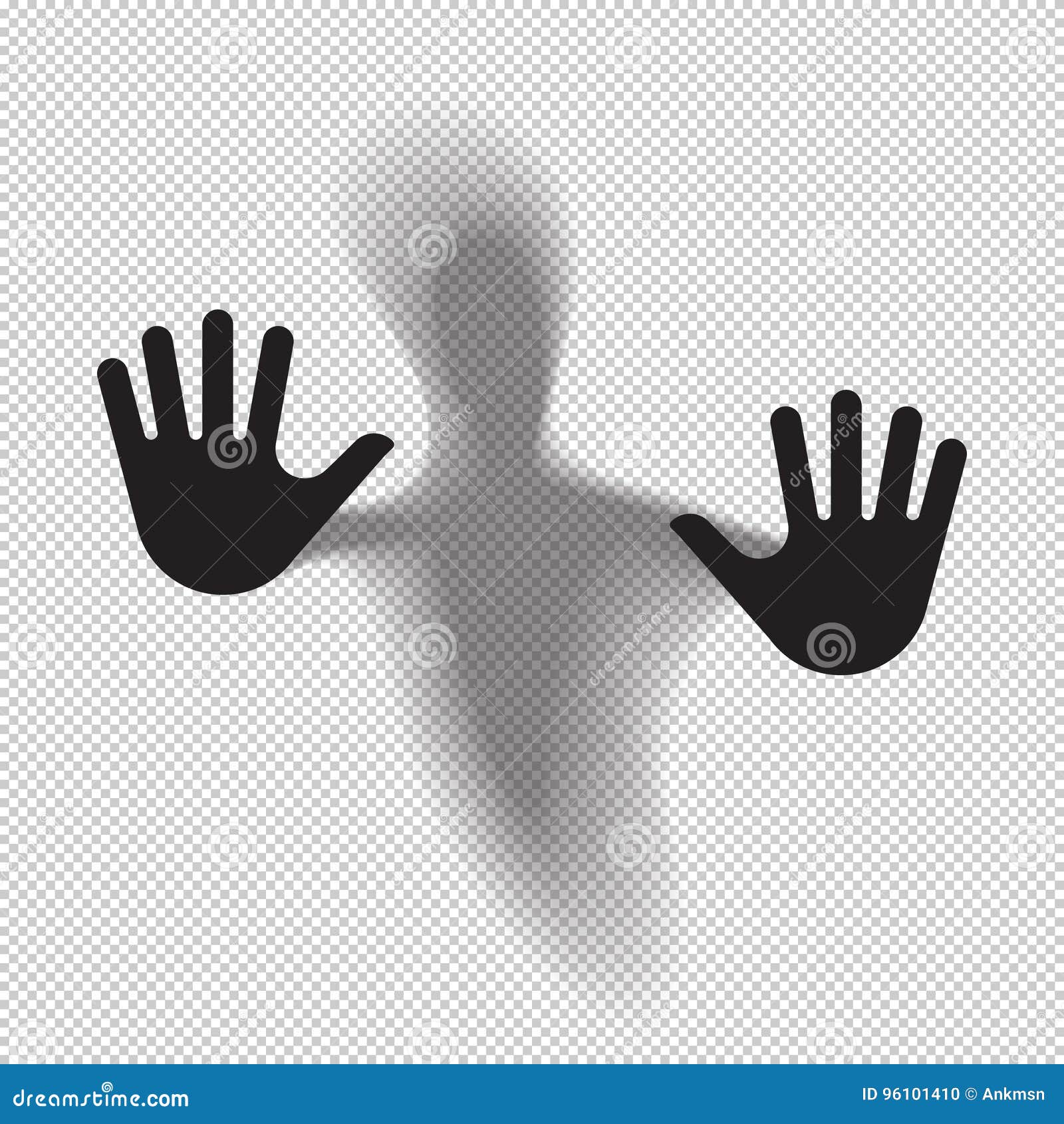 Shadowy Figure Behind Glass Translucent Stock Vector - Illustration of ...