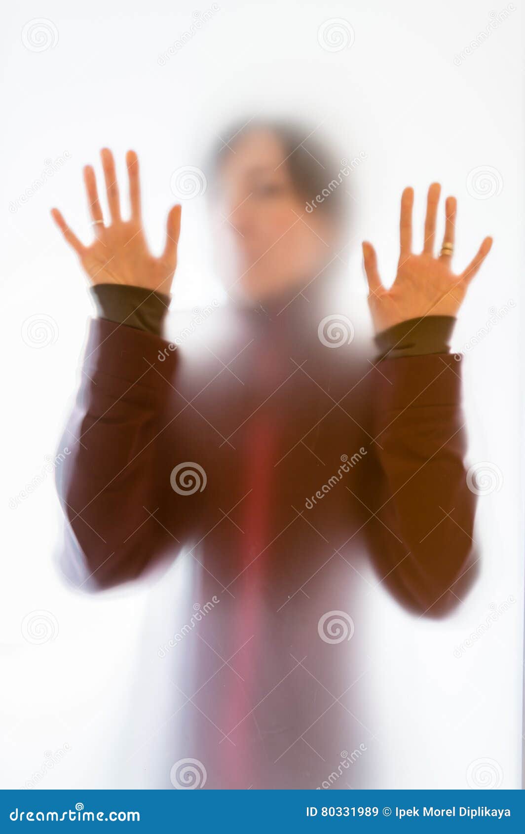 Shadowy Human Figure Behind a Frosted Glass Stock Image - Image of ...