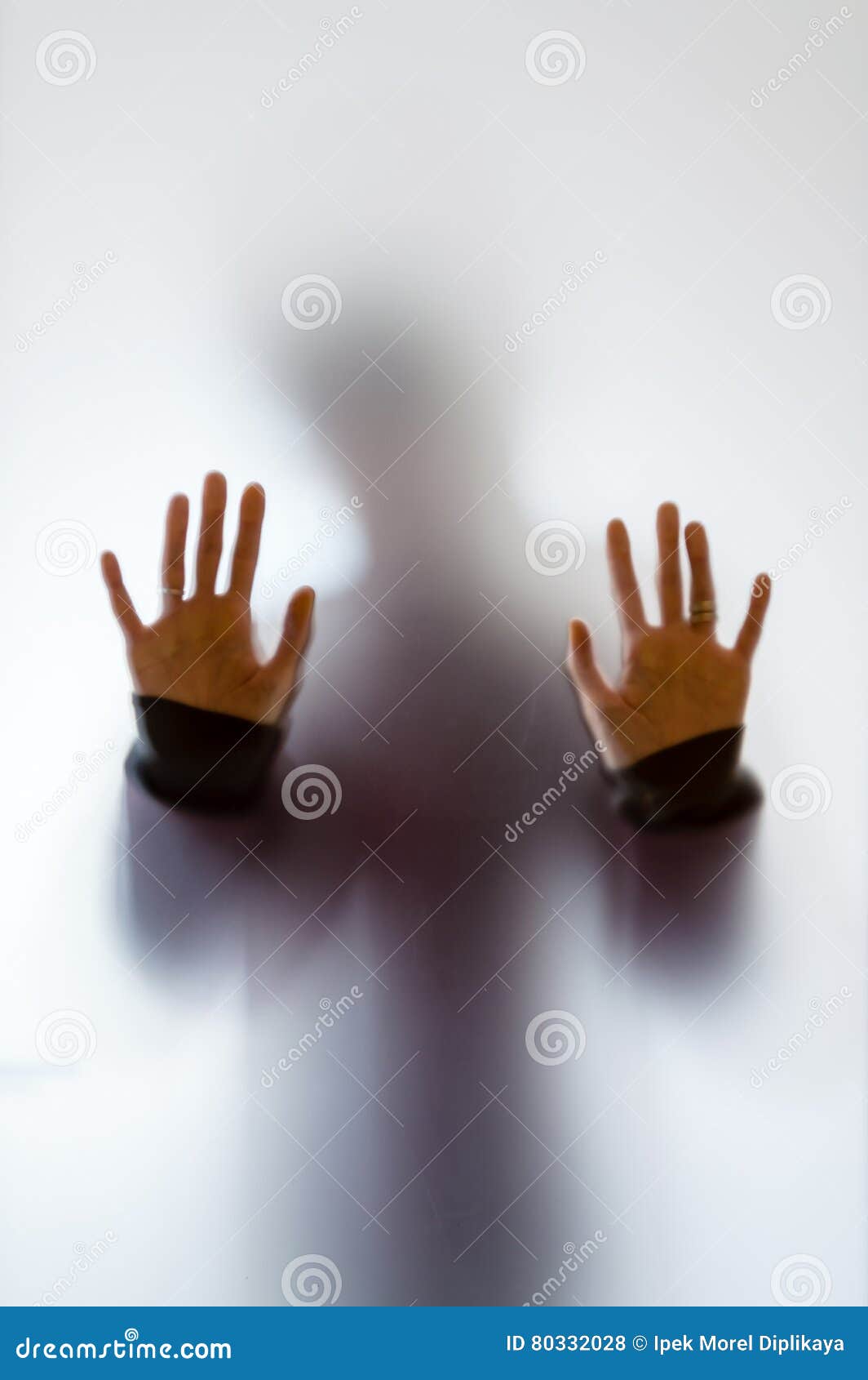Shadowy Human Figure Behind a Frosted Glass Stock Photo - Image of ...