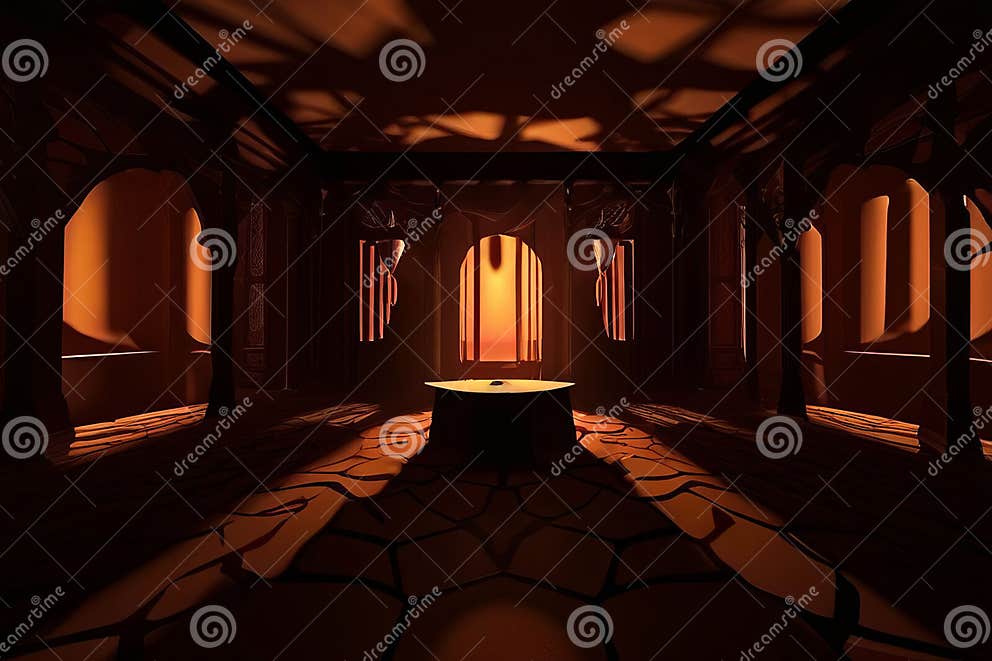 Shadowy Shapes a Room with Shadowy Shapes Created Using Edge Lig Stock ...