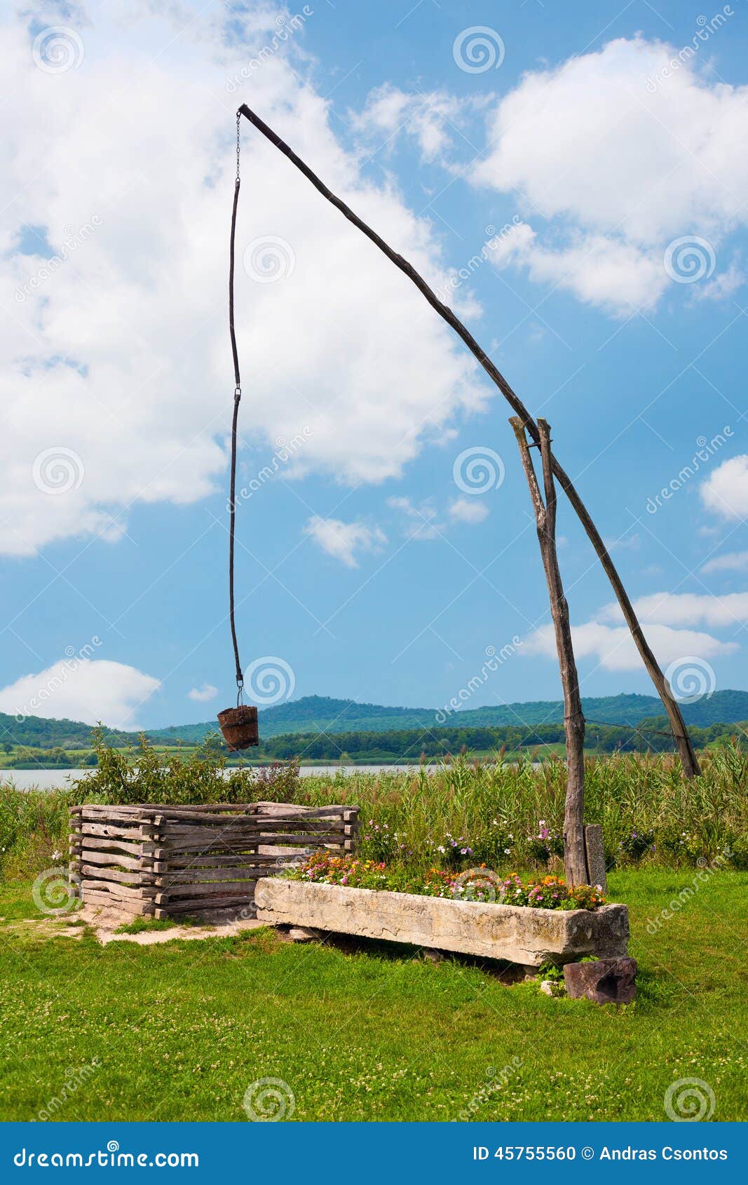 Shaduf a Tihany fotografia stock. Immagine di ranch, sunlight - 45755560