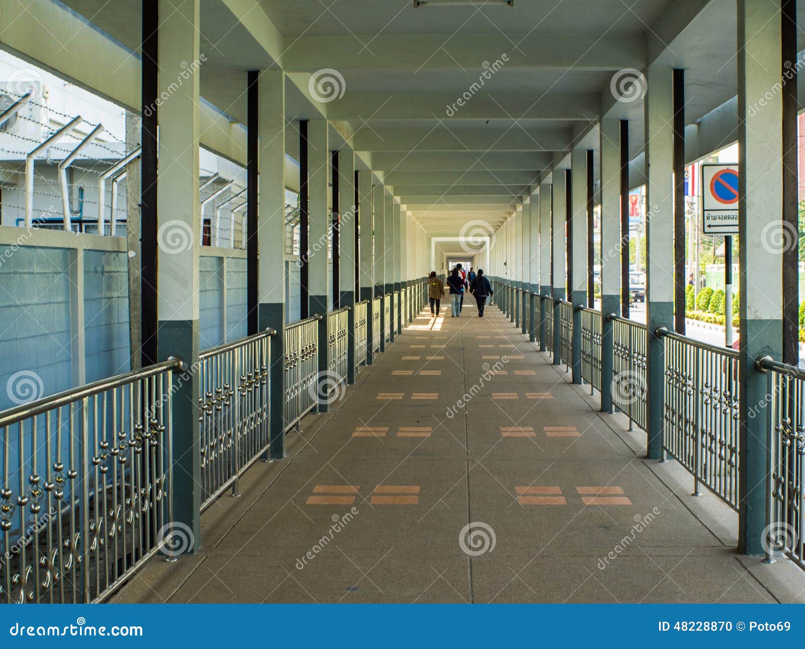 Shady Pathway and Rain between Buildings. Stock Photo - Image of town ...
