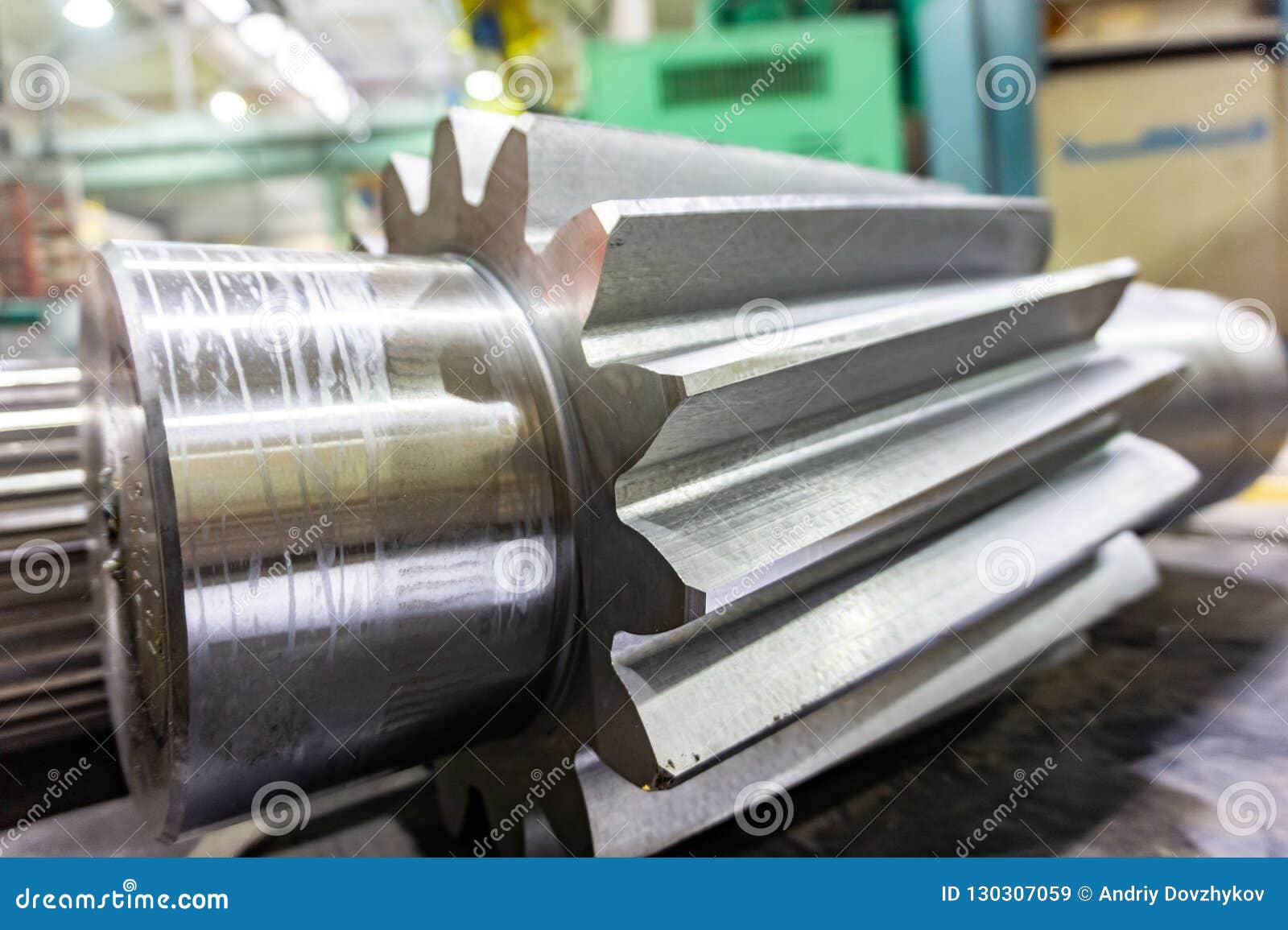 Shaft Gear on Rack after Machining. Stock Image - Image of accuracy ...
