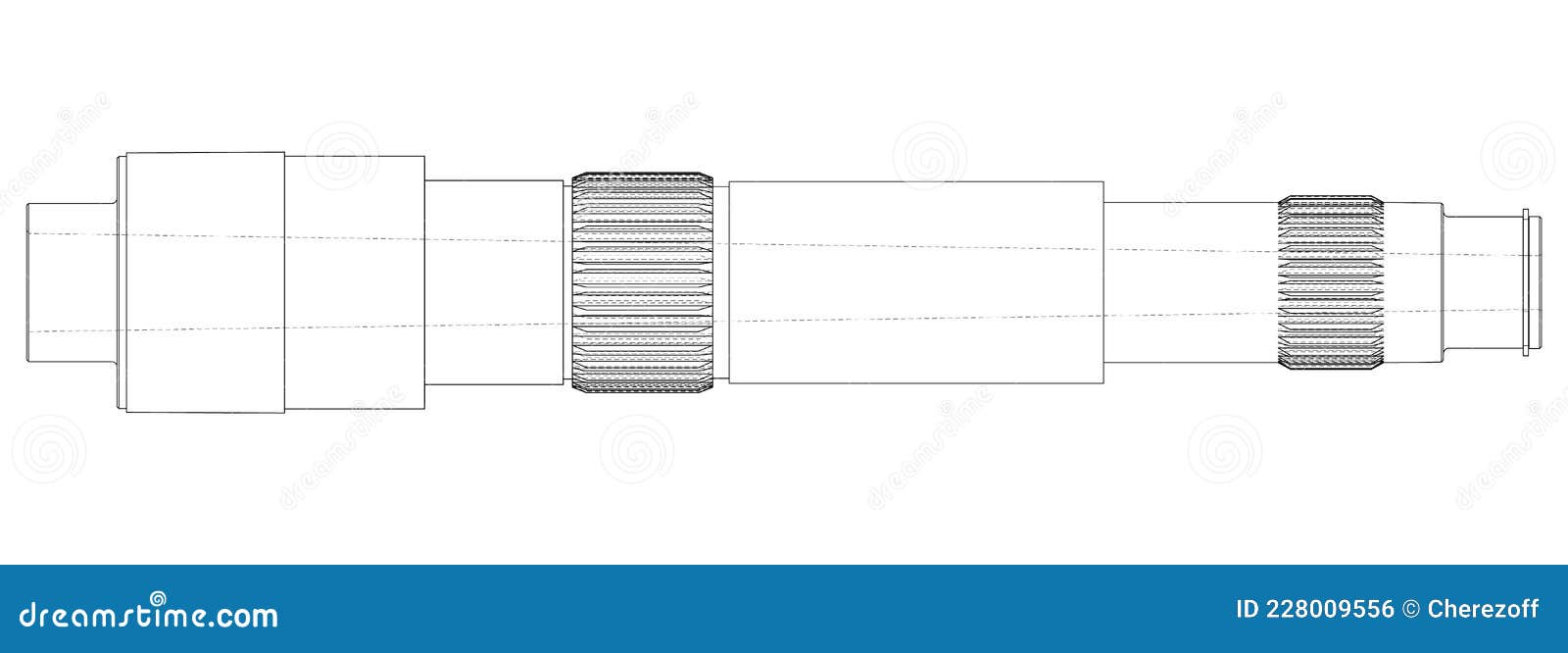 Shaft with Gear Wheel. Vector Stock Vector - Illustration of concept ...