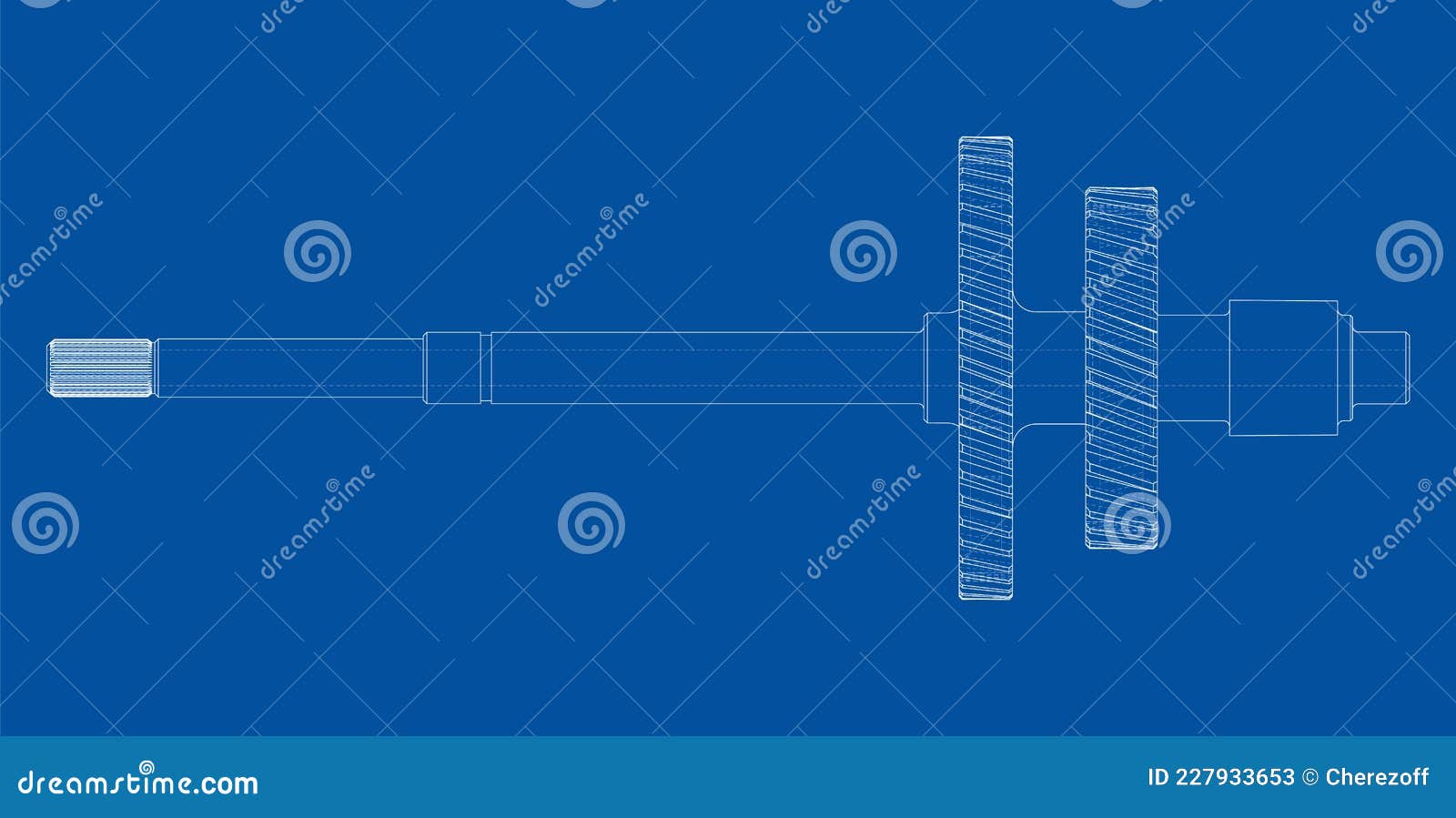 Shaft with Gear Wheel. Vector Stock Vector - Illustration of concept ...