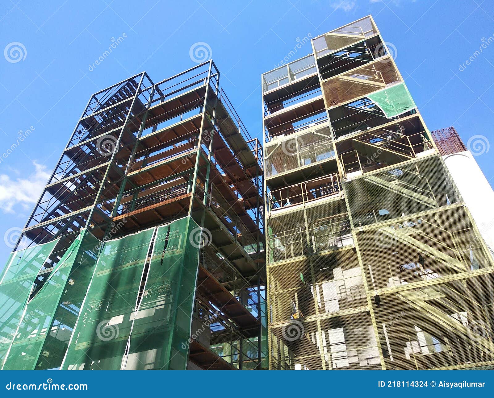 Temporary Staircase and Falsework are Used As a Temporary Support ...