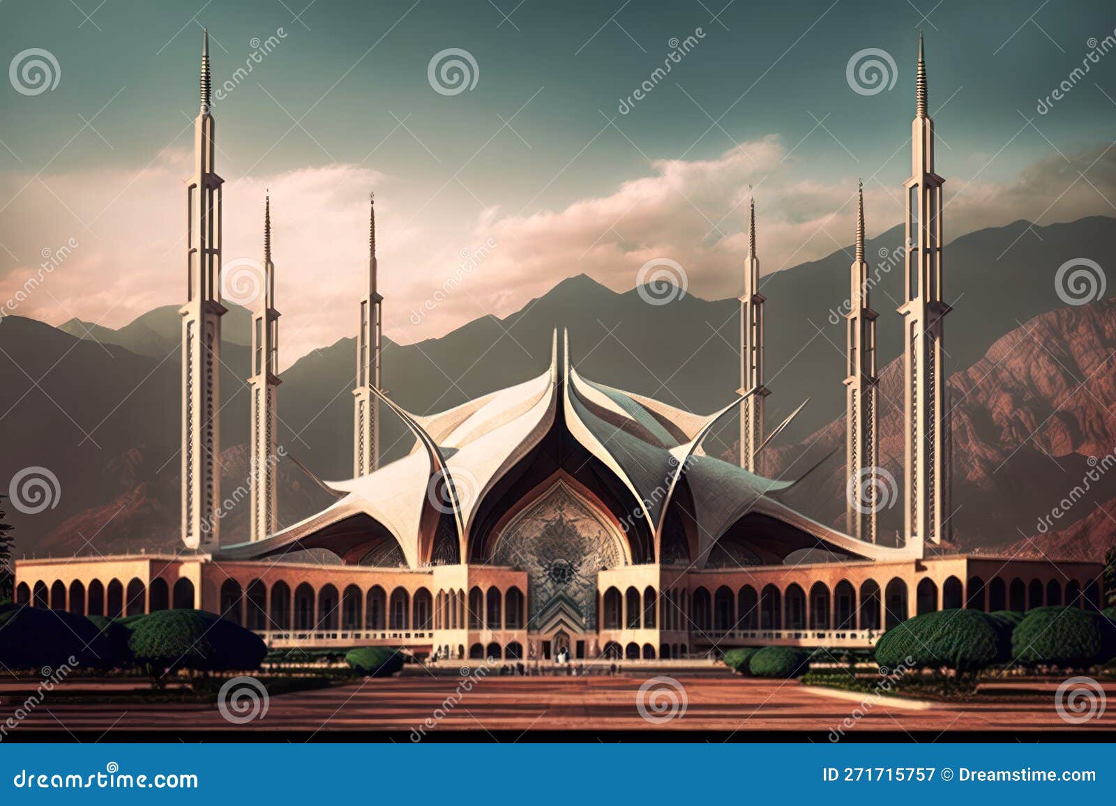 Grand Faisal Masjid - Landmark Of Islamabad Royalty-Free Stock Photo ...