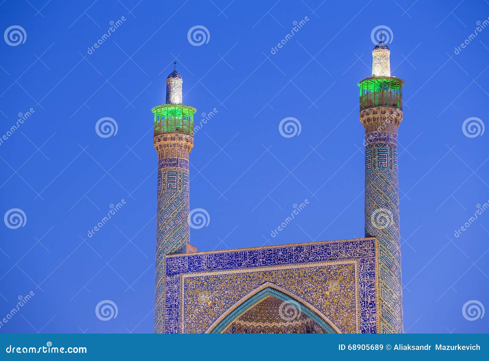 The Shah Mosque in Isfahan, Iran Stock Image - Image of city, light ...