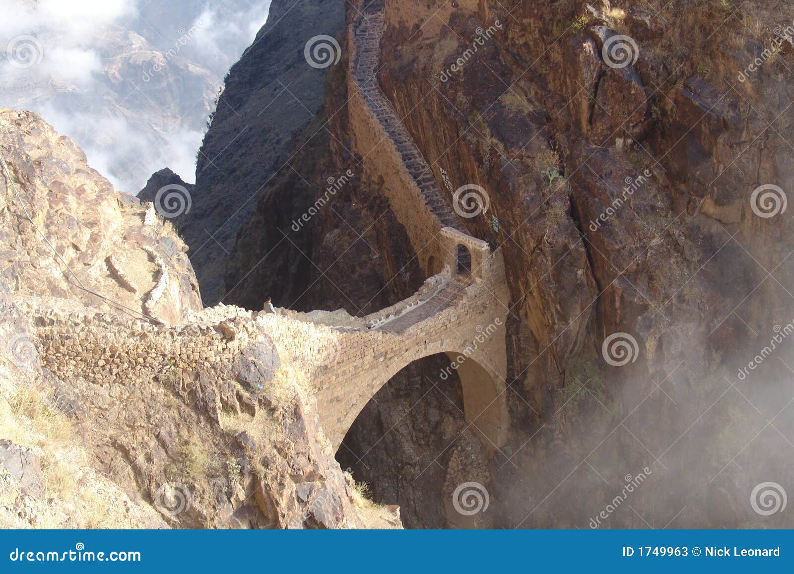 Shahara Bridge stock image. Image of steps, yemen, arabia - 1749963