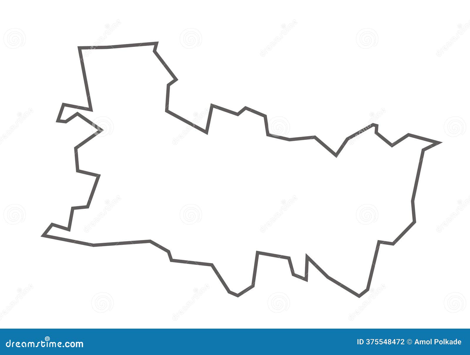 Madhya Pradesh Outline Map Cartoon Vector | CartoonDealer.com #378868521
