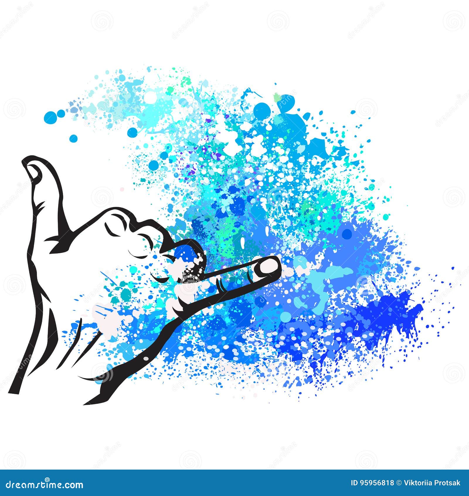 Shaka hand sign stock vector. Illustration of mess, symbol - 95956818