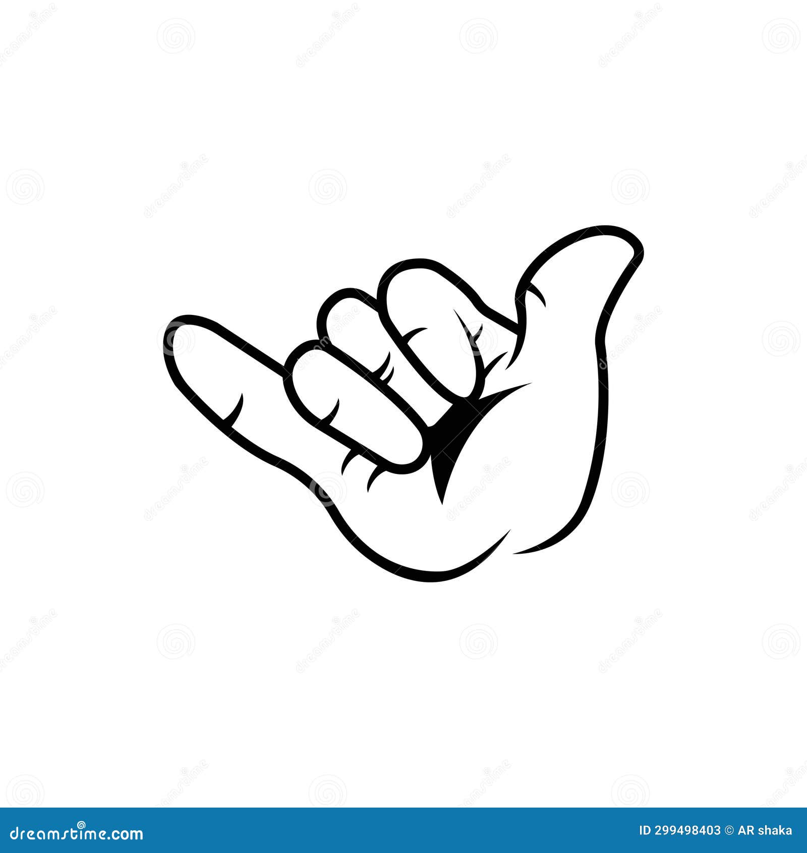 Shaka Hands Icon Logo, Vector Design Stock Illustration - Illustration ...