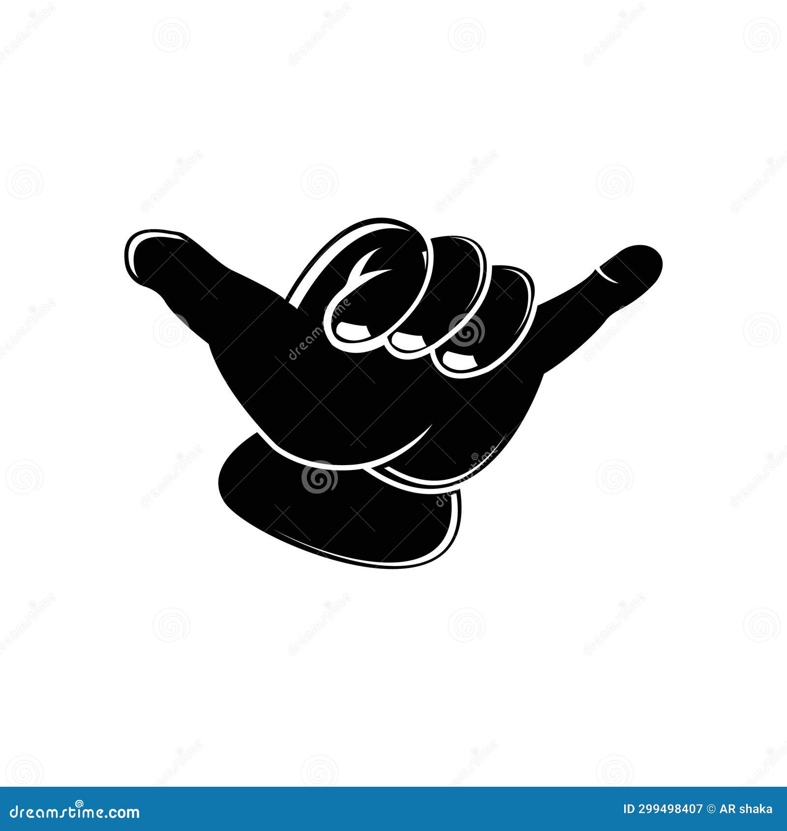 Shaka Hands Icon Logo, Vector Design Stock Illustration - Illustration ...