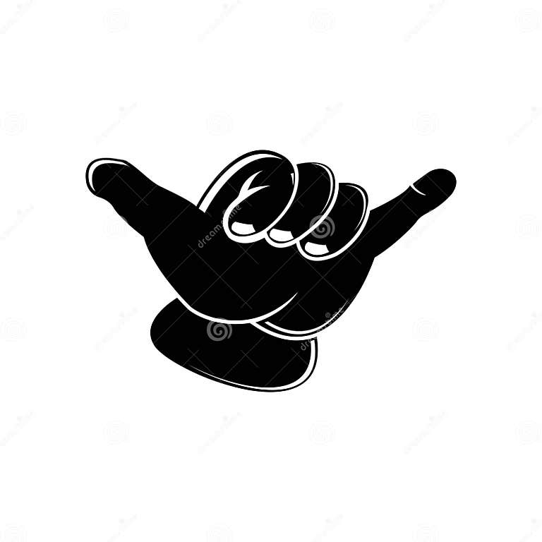 Shaka Hands Icon Logo, Vector Design Stock Illustration - Illustration ...