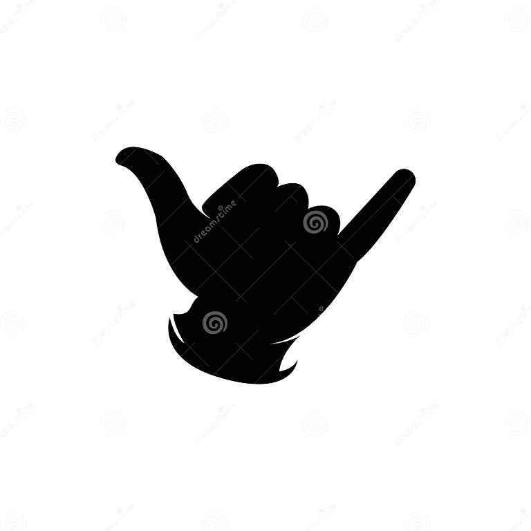 Shaka Hands Icon Logo, Vector Design Stock Illustration - Illustration ...
