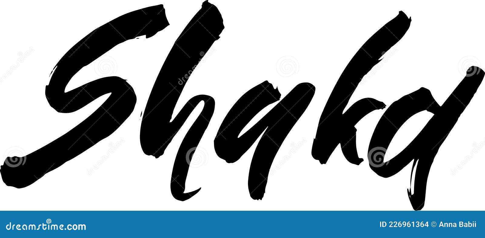 Shaka. Modern Brush Hand Lettering Stock Vector - Illustration of hand ...