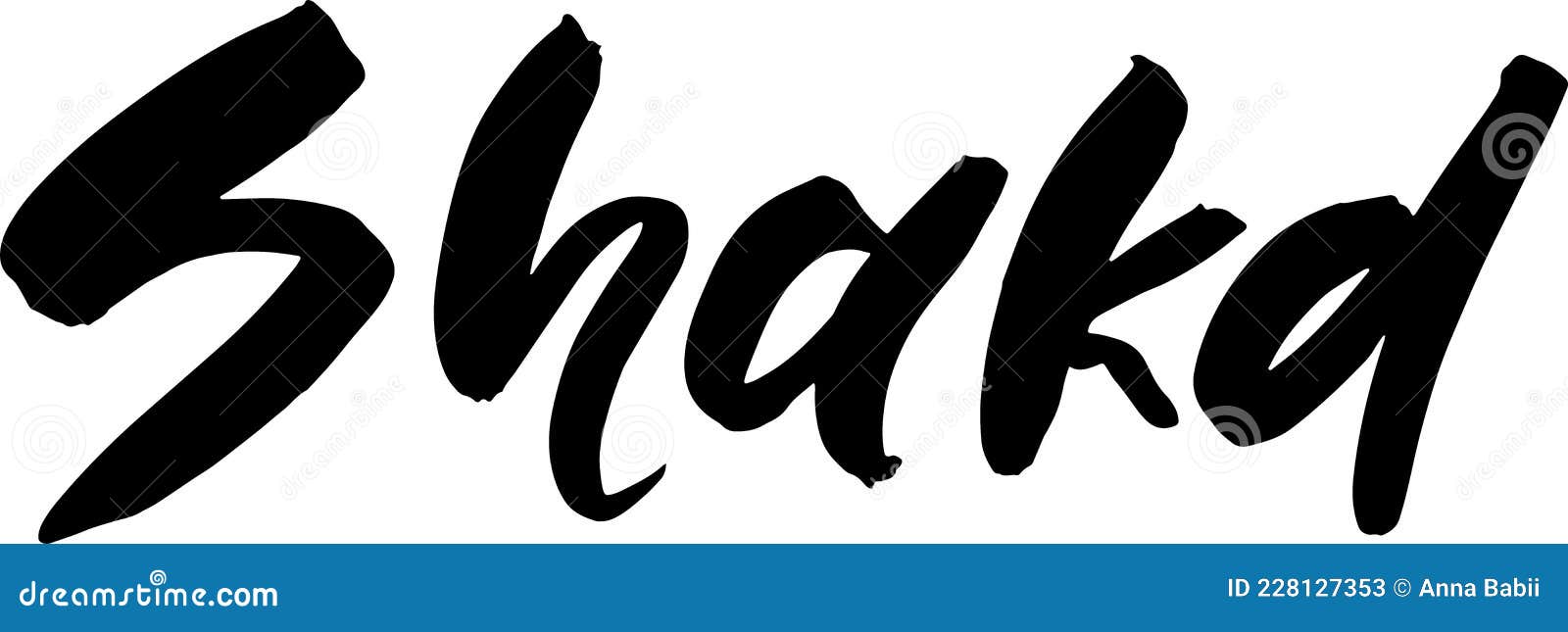 Shaka. Modern Brush Hand Lettering Stock Vector - Illustration of drawn ...