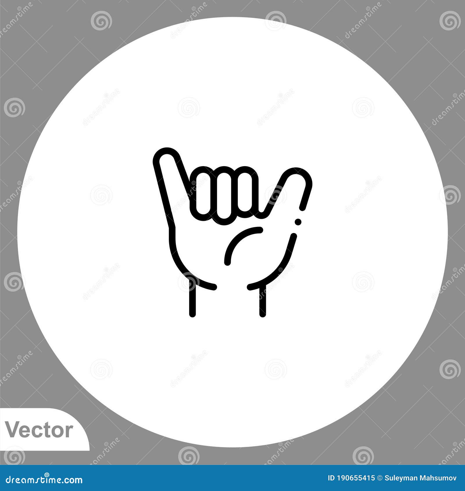 Shaka Icon. Hang Loose Hand Sign And Symbol, Shaka Hand, Shaka Symbol ...