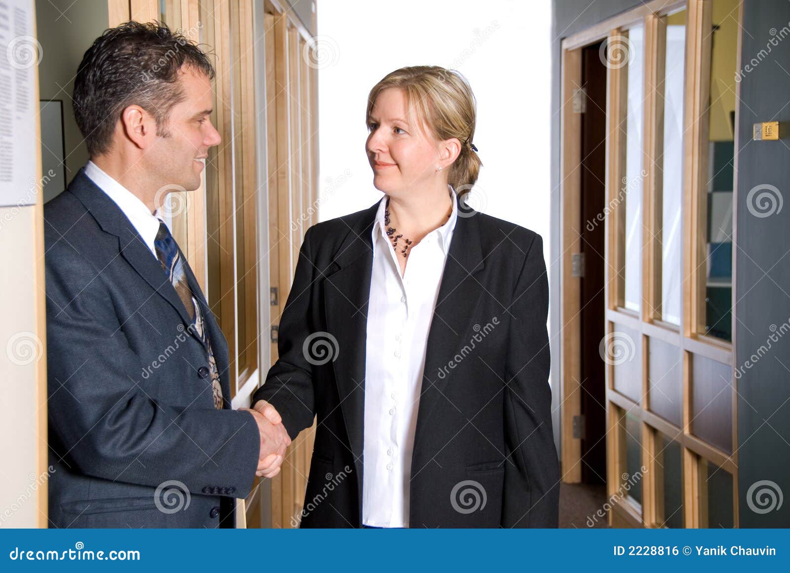 Shake on it stock photo. Image of deal, happy, hallway - 2228816