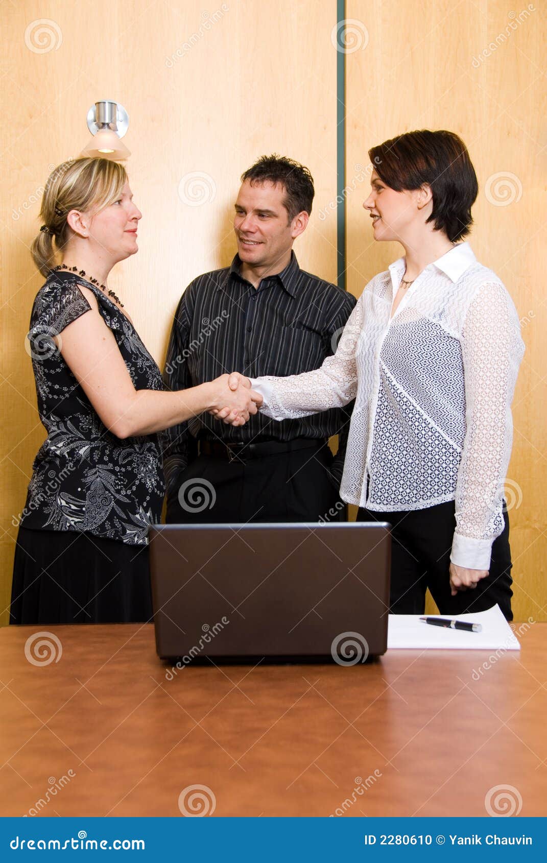 Shake on it stock photo. Image of three, meeting, business - 2280610