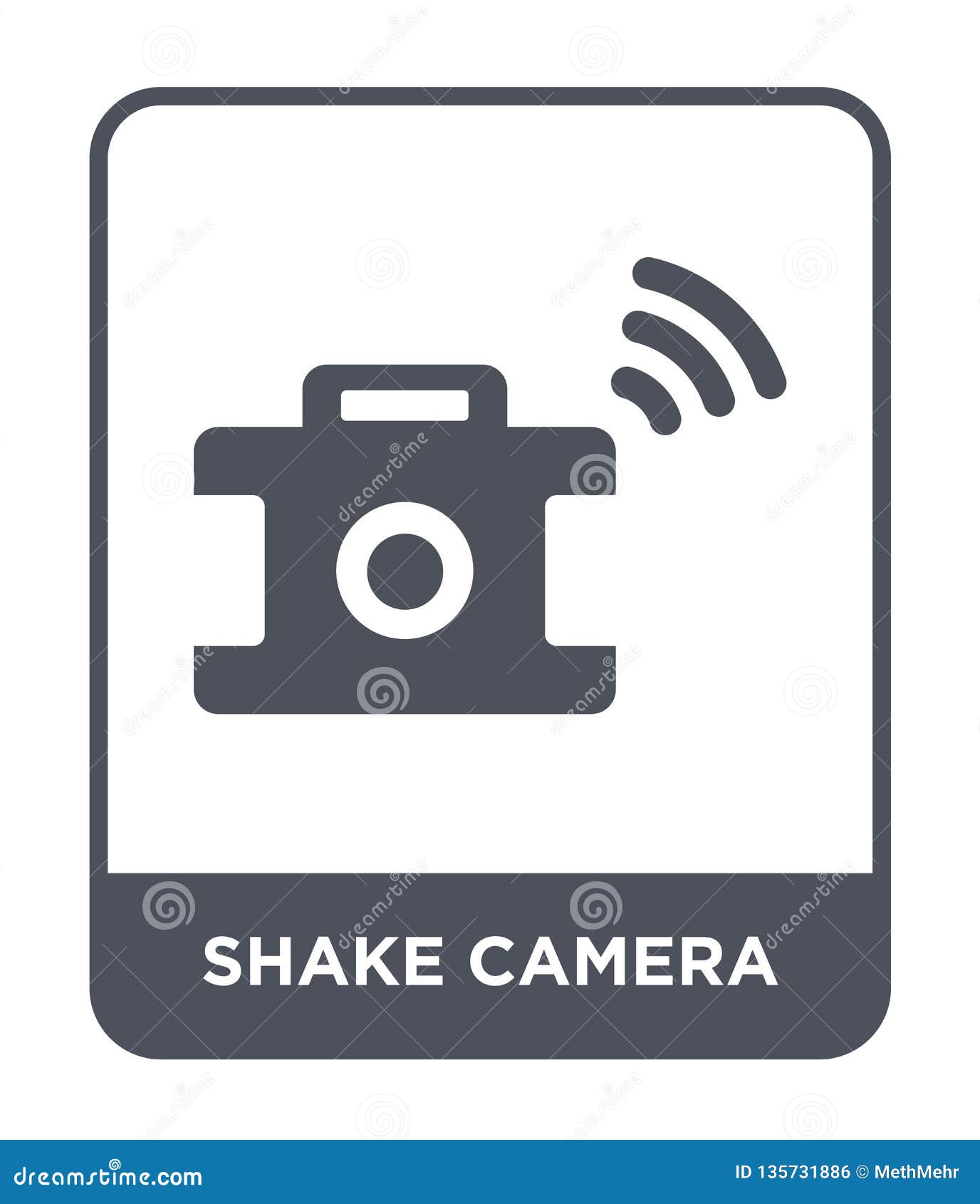 Shake Camera Icon in Trendy Design Style. Shake Camera Icon Isolated on ...