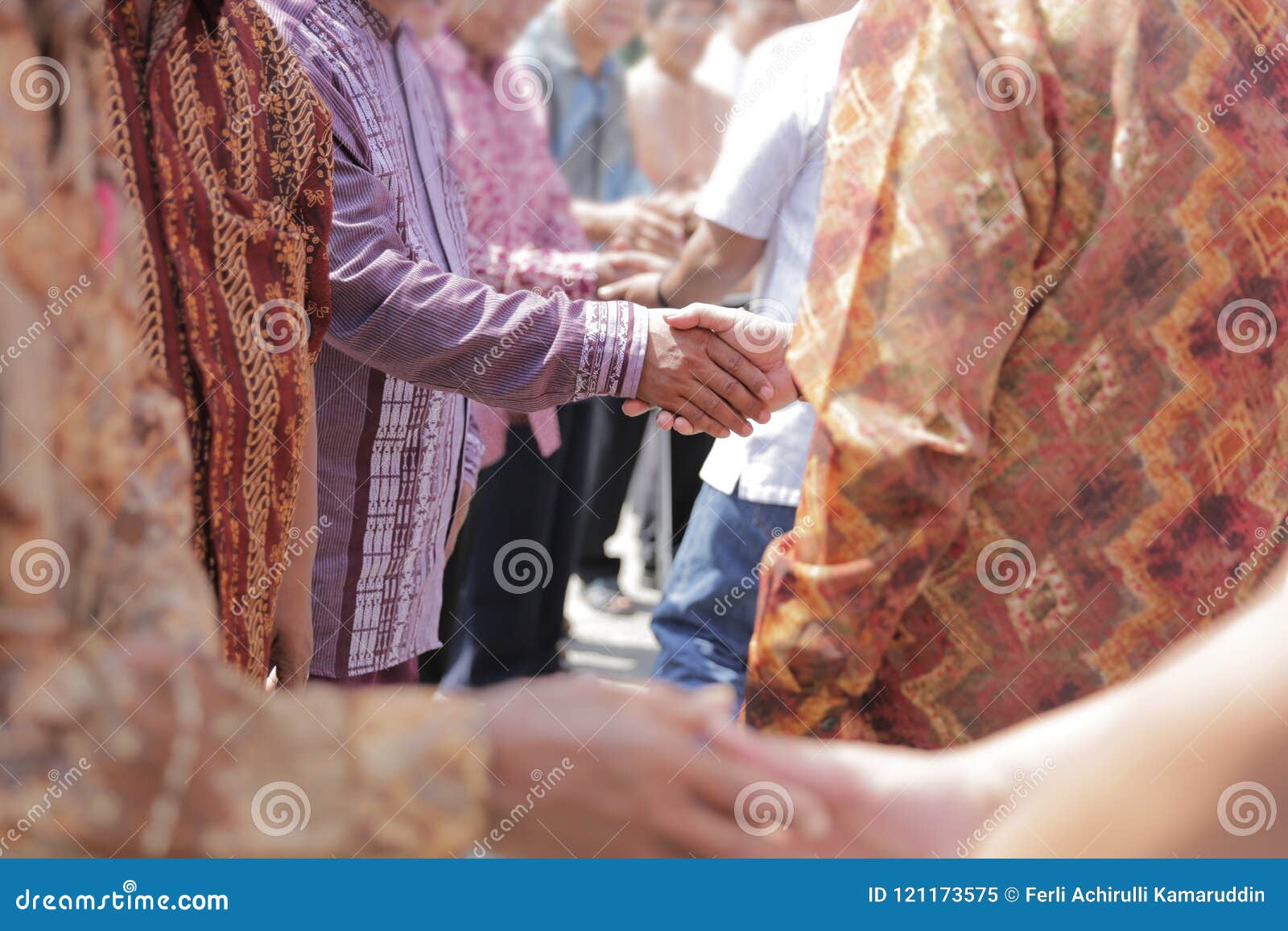 Shake Hand in Muslim Celebration Stock Image - Image of forgiving ...