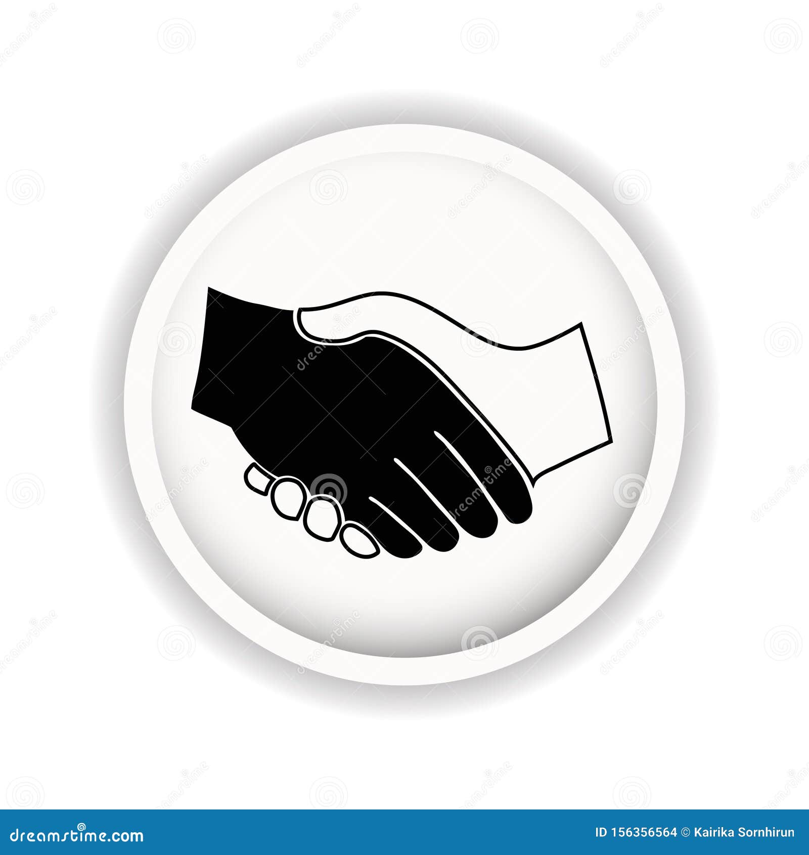 Shake hand sign stock illustration. Illustration of shake - 156356564