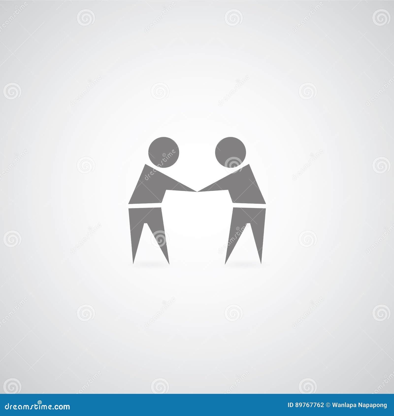 Shake hand symbol stock vector. Illustration of people - 89767762