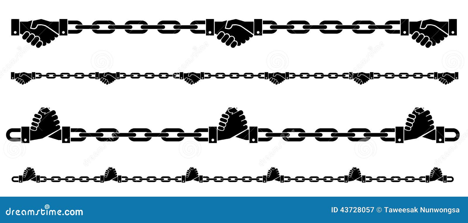 Shake Hands Chain Symbol on Isolated Backgroud Stock Illustration ...