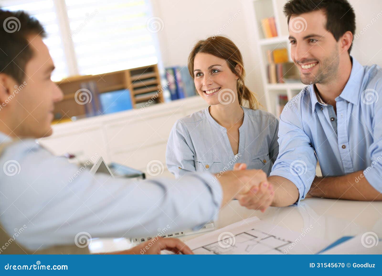Shake Hands for Concluding Project Stock Photo - Image of couple ...