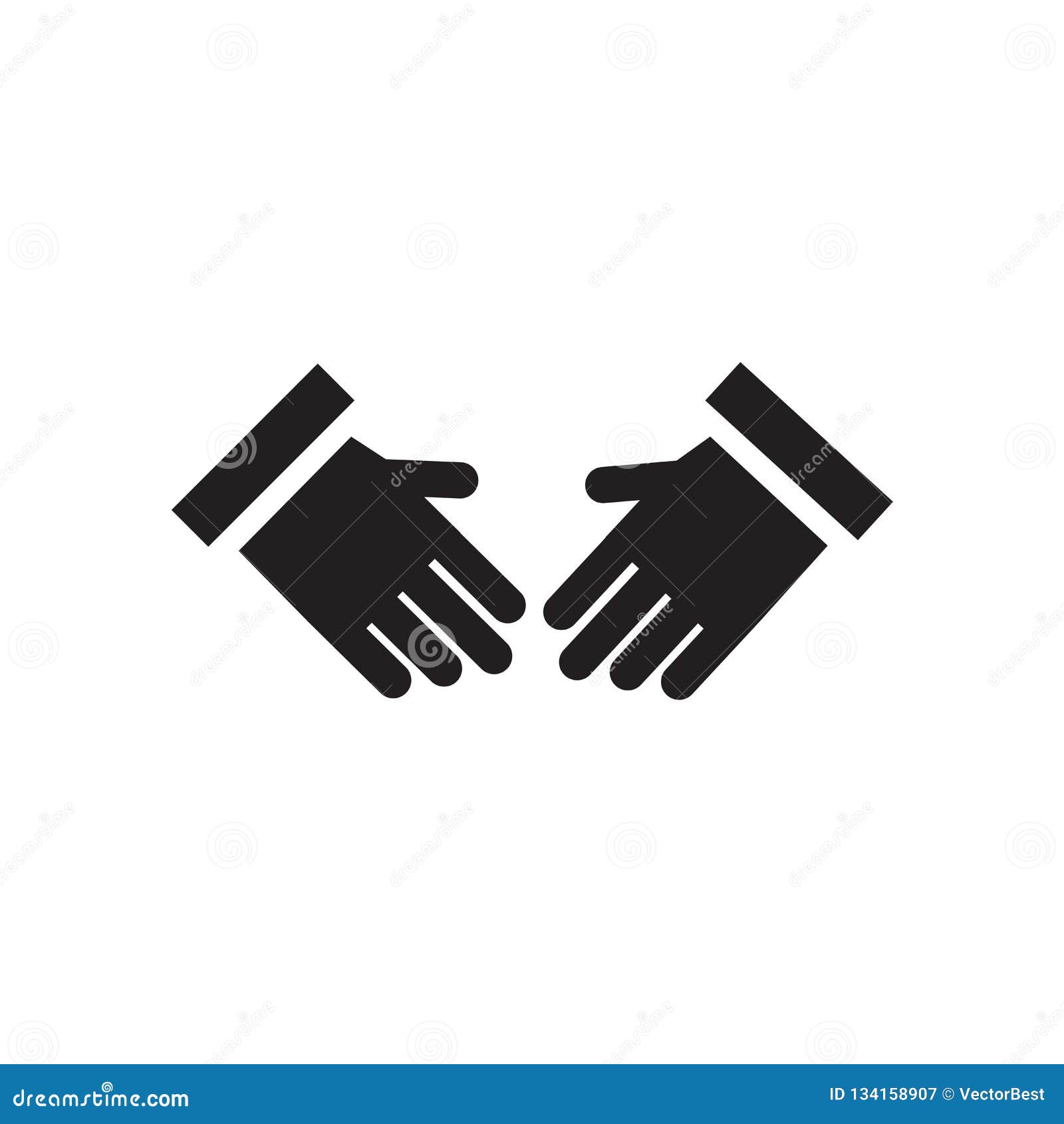 Shake Hands Icon Vector Sign and Symbol Isolated on White Background ...