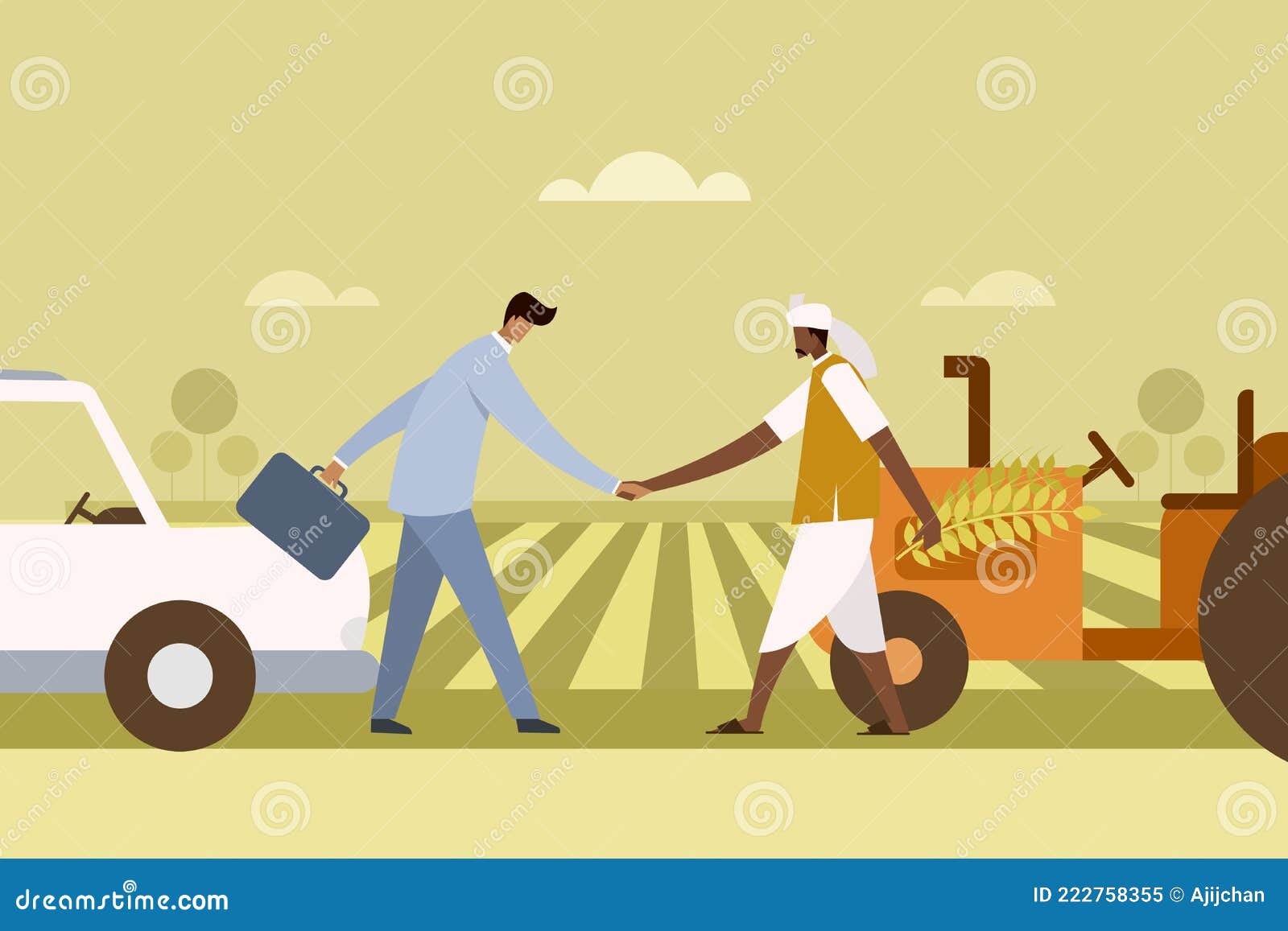 Farm Hands Drawing Cartoon Vector | CartoonDealer.com #46183095