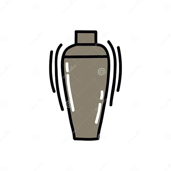 Shaker Doodle Icon, Vector Illustration Stock Illustration ...