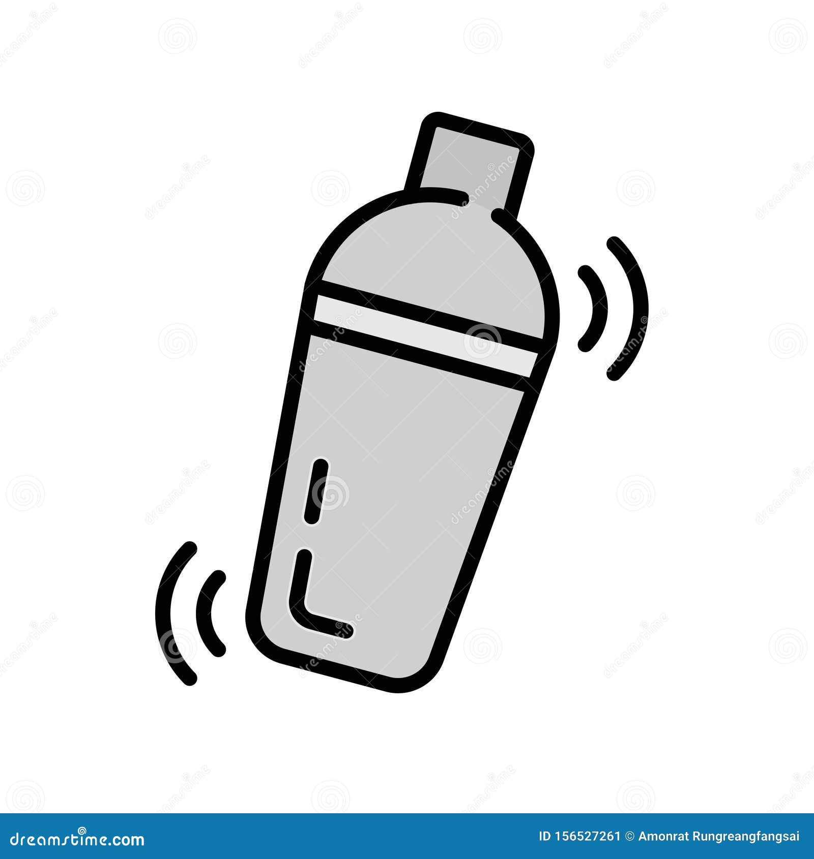 Shaker Filled Icon, Device Used To Mix Beverages Stock Vector ...
