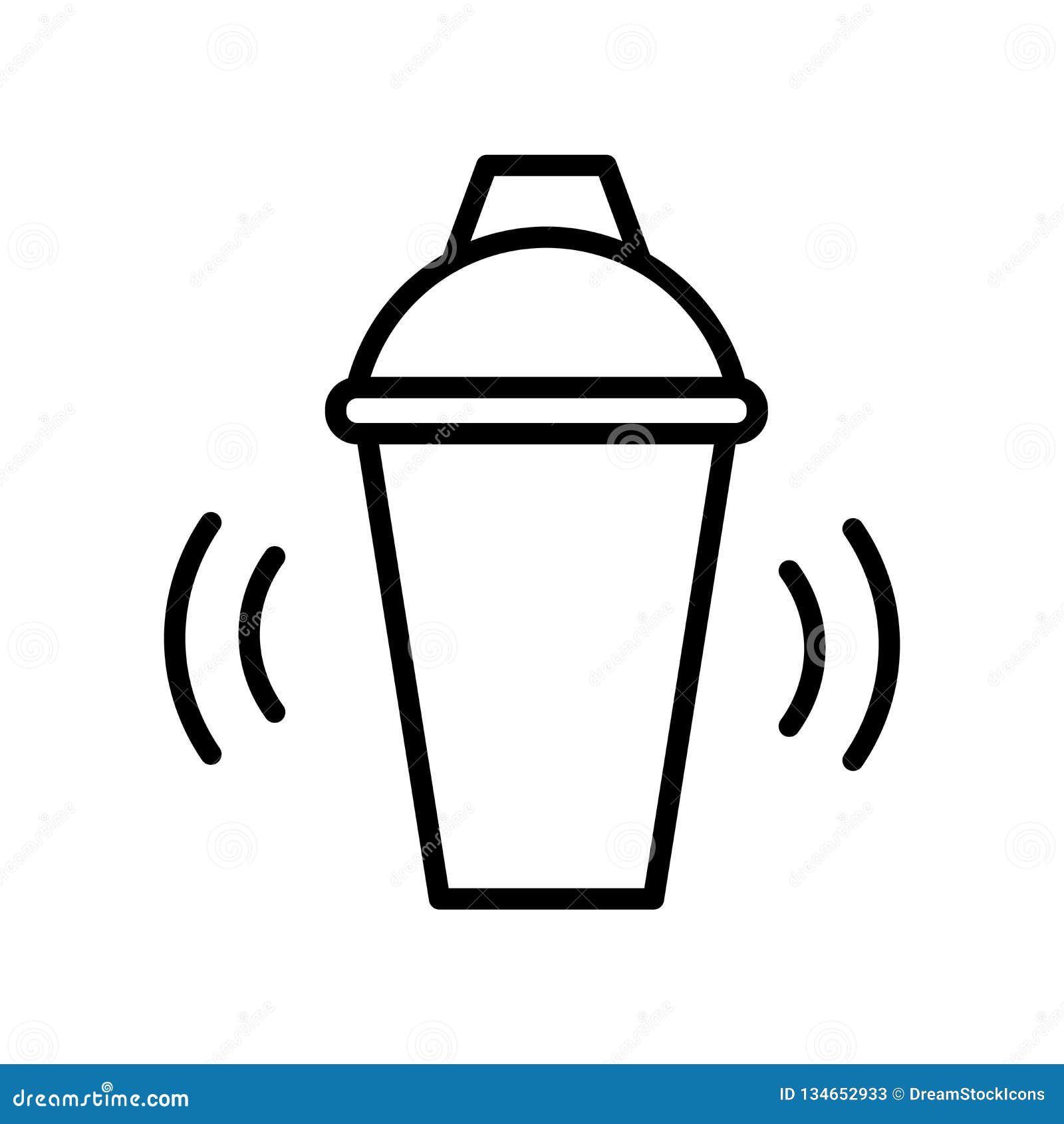 Shaker Icon Vector Isolated on White Background, Shaker Sign , Line or ...