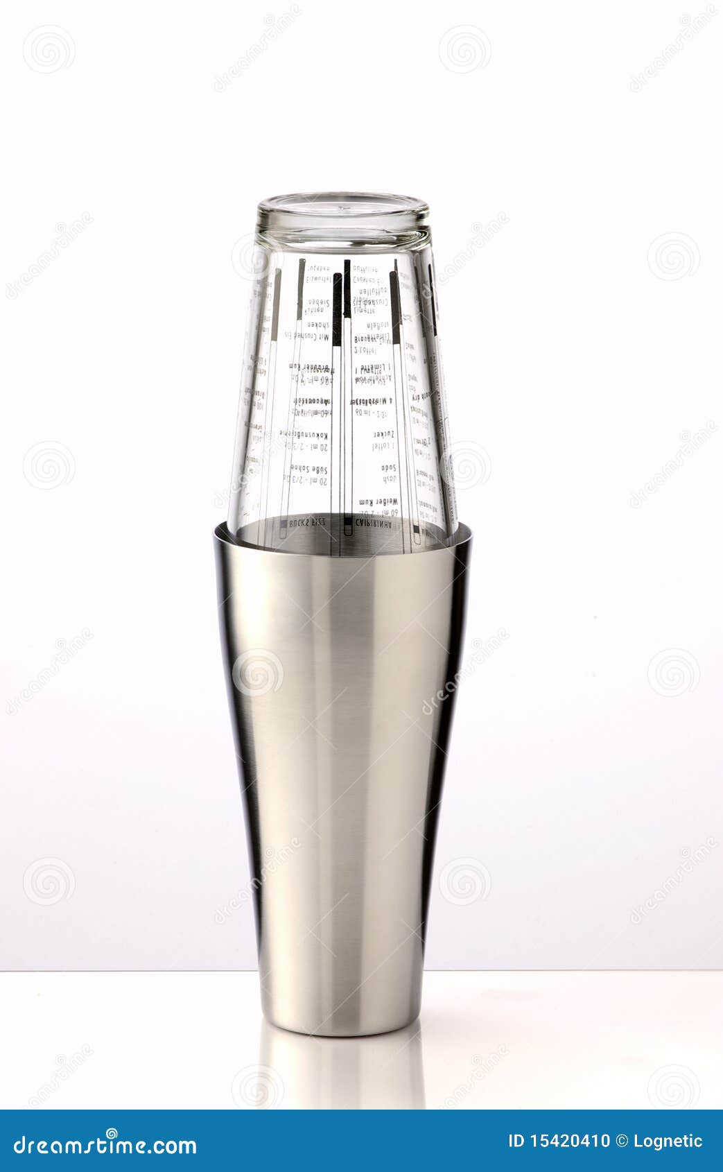 Shaker with measuring cup stock photo. Image of background - 15420410