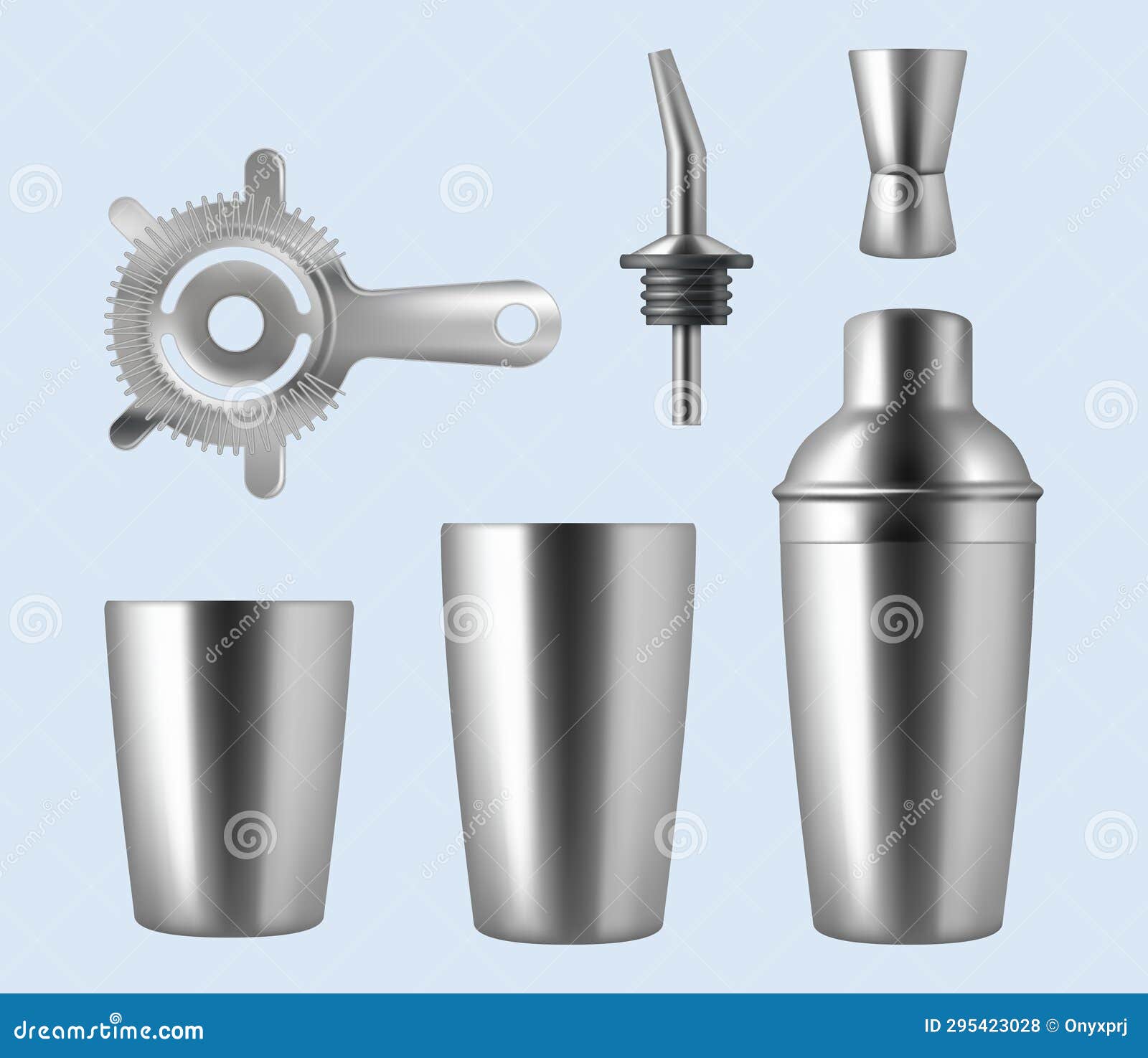 Shaker Professional Bartender Tools Preparing Drinks Cocktails Decent