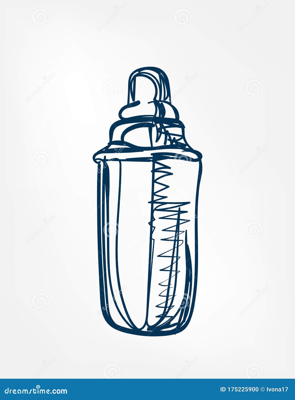 Shaker Vector One Line Art Drink Isolated Sketch Stock Illustration ...